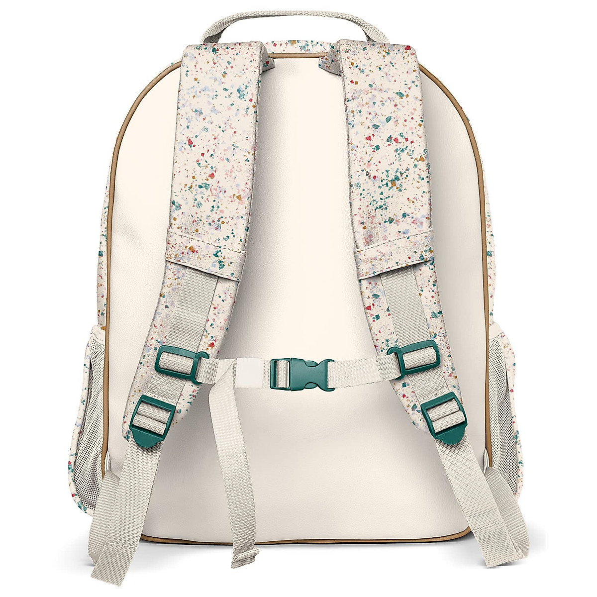 Simple Modern Vegan Leather Kids Backpack for School Girls | Elementary Teen Cute Small Faux PU Leather Mini Purse Bag | Fletcher Collection | Kids - Large (16" tall) | Cream Terrazzo