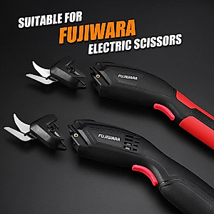 FUJIWARA Electric Scissors Replacement Blades Multipurpose Home Electric Fabric Shears Cutter Blade for Cardboard Sewing Paper Leather Cutting, 2 PCS