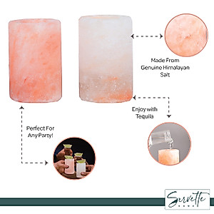 Pink Crystal Tequila Himalayan Salt Shot Glass - Set of 2