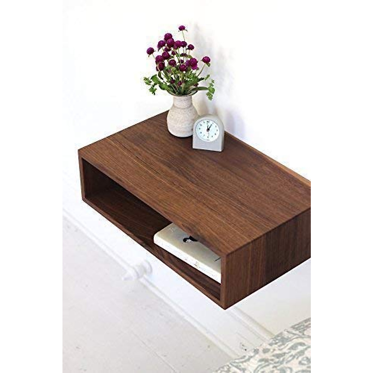 Floating Nightstand in Solid Walnut