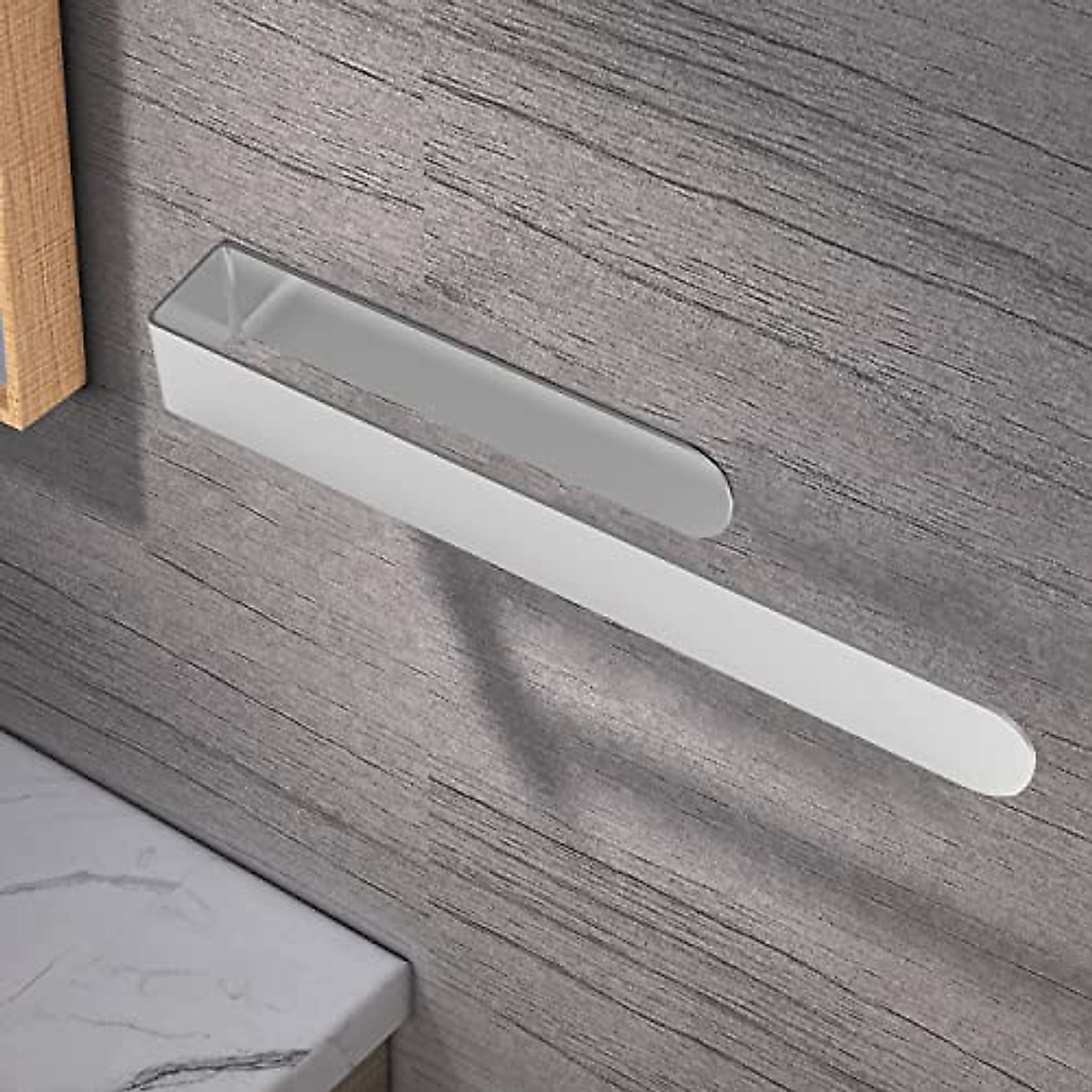 HUFEEOH Hand Towel Holder, Self Adhesive Towel Bar Towel Holder for Kitchen Cabinet, SUS 304 Stainless Steel Bath Towel Holder Stick on Wall