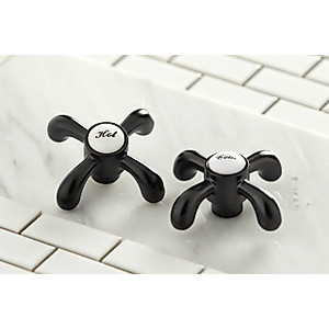 Kingston Brass KS1270TXBS French Country Bridge Kitchen Faucet, Matte Black