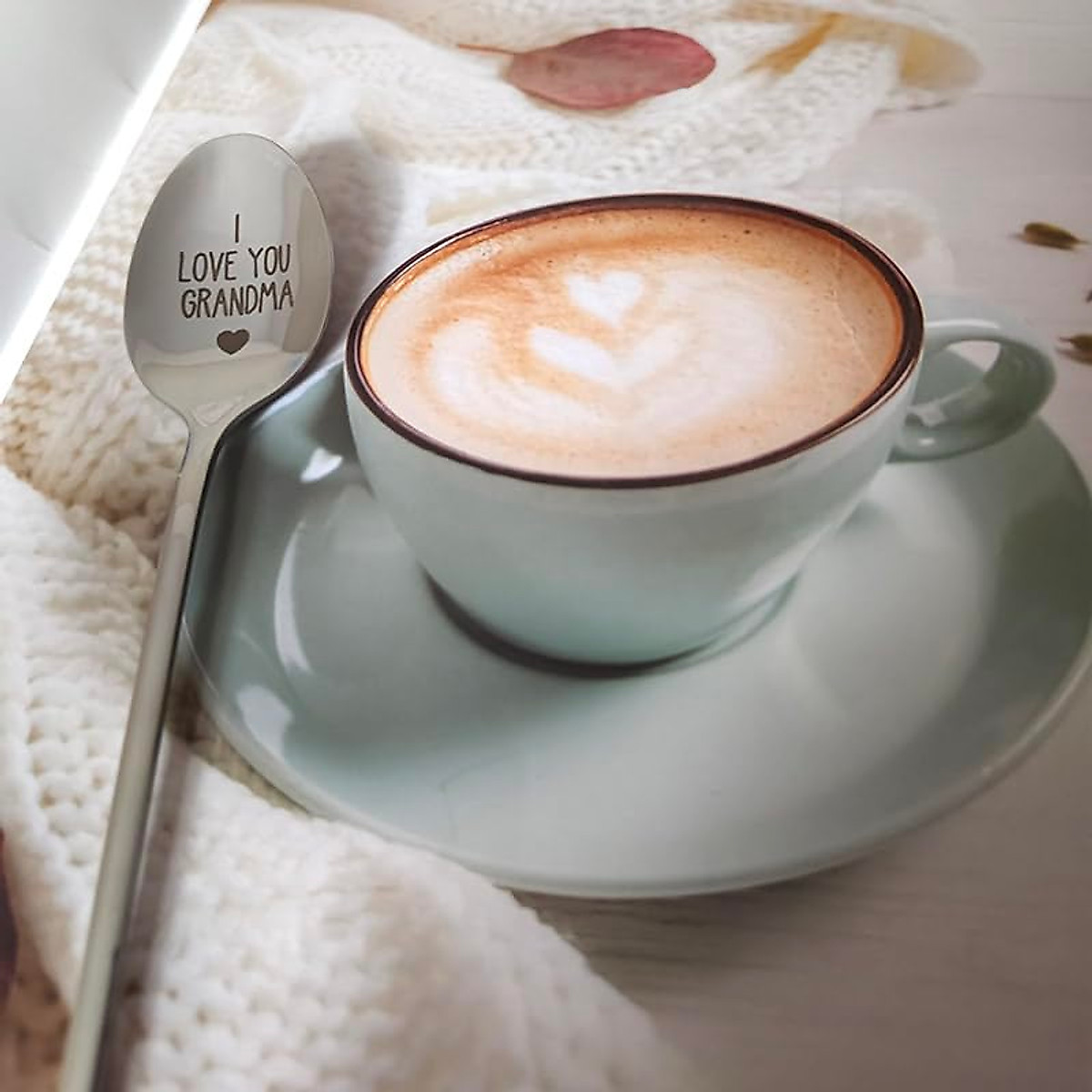 Grandma Gift Spoon from Grandchildren Grandkids I Love You Grandma Spoons for Grandma Grandmother Christmas Mother's Day Gift Tea Coffee Lover Gifts for Grandma Grandmother