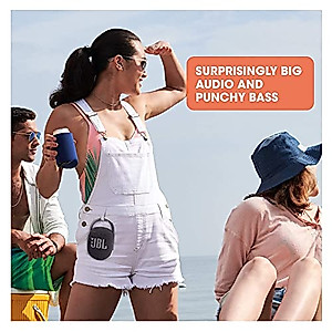 2 Pack JBL Clip 4 Waterproof Wireless Audio Bluetooth Speaker Bundle (Black)