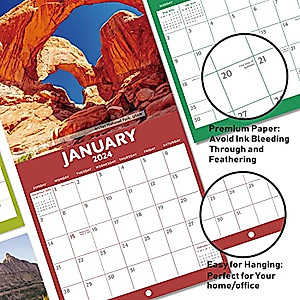 2023-2024 Wall Calendar - Wall Calendar 2023-2024 Monthly, Jul 2023 - Dec 2024, 12" x 24" (Open), Wall Calendar with Daily Blocks, Perfect Calendar for Organizing & Planning - National Parks