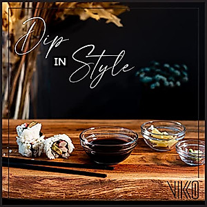 Vikko 3.5" Small Glass Bowls: Clear Bowls - Mise En Place Bowls - Glass Prep Bowls For Cooking - Sauce, Snack, Dessert & Dip Bowls - Glass Cereal Bowls - Glass Bowls for Kitchen - Pinch Bowl Set of 6