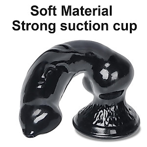 Realistic Huge Wolf Dog Dildo: 11.4 Inch Black Dildo with Extra Large Knot and Suction Cup - Thick Wolf Monster XL Dildo - Long and Wide Dildo for Anal Pleasure - Giant Toy for Women and Couples