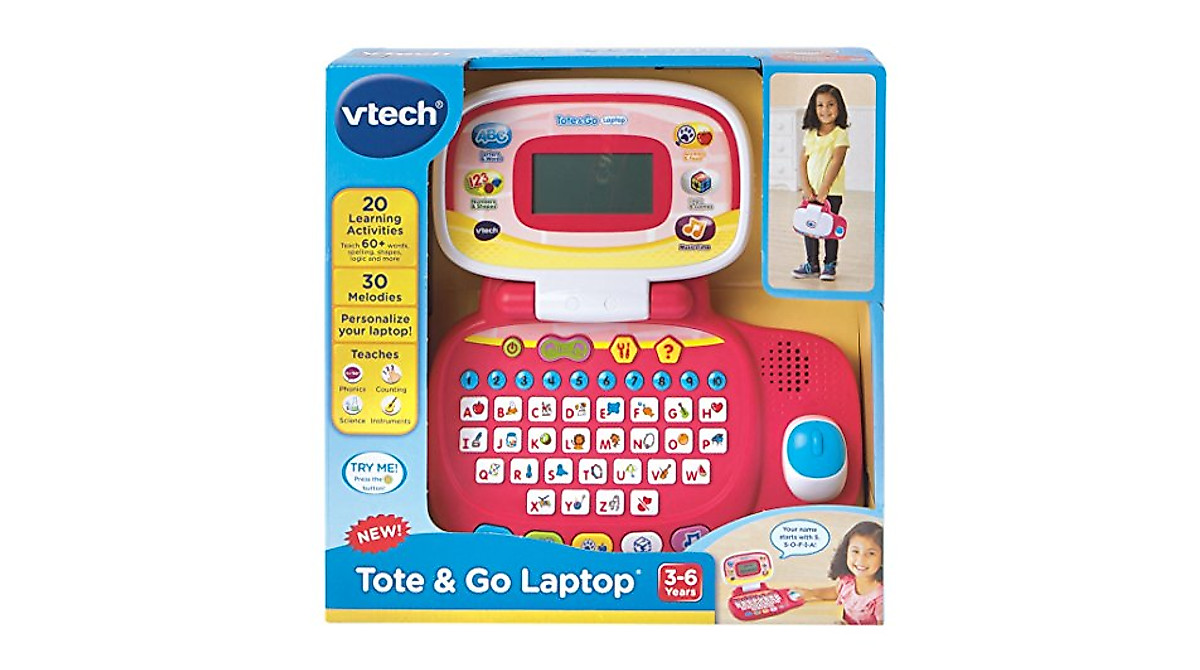 Shop Pink VTech Tote & Go Laptop: Educational Fun Kids 3-6