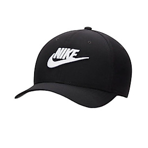 Nike Rise Structured SwooshFlex Futura Cap (Black)