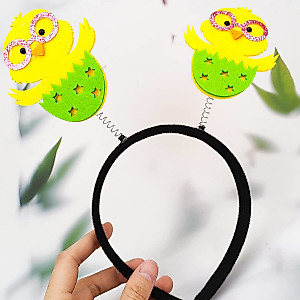 QDTK Easter Hair Bands Headbands Glasses Eggshell Chicken Shape Decor Headband Easter Themed Hair Accessories Holiday Party Accessory for Women Girls