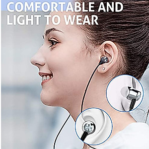 Fixscad Y490, Earphones in-Ear Headphones with Mic, High Sensitivity Microphone – Noise Isolating, High Definition for Music, Earbuds for Samsung, iPhone, iPad, Smartphone, MP3 Players.