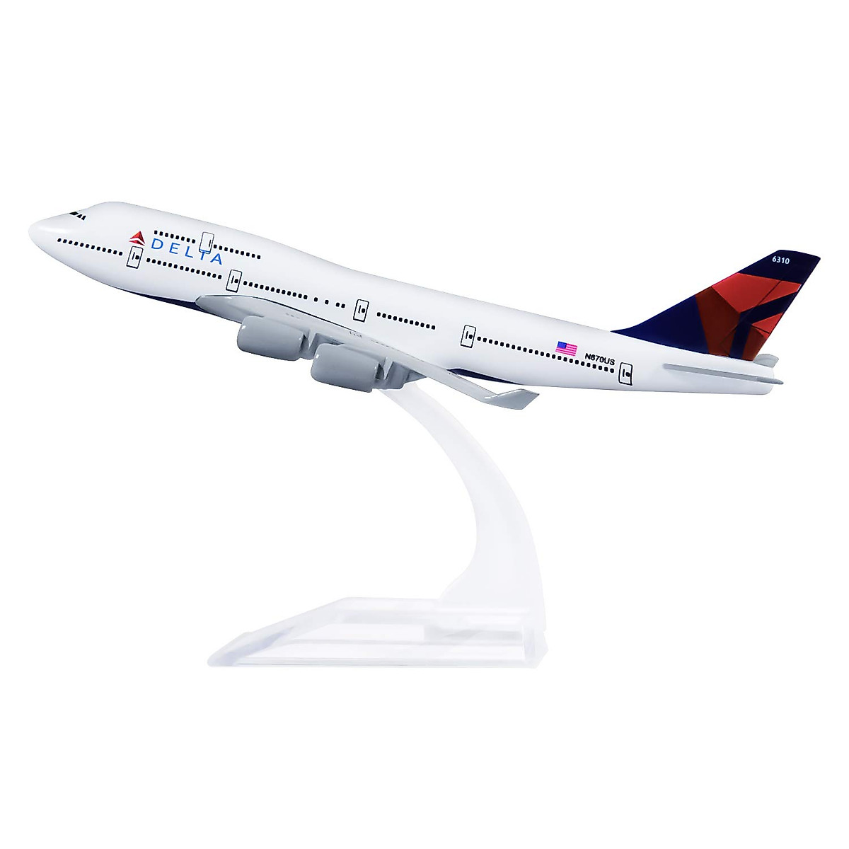 24-Hours Delta Boeing 747 Plane Model Alloy Metal Airplane Models Die-cast 1:400
