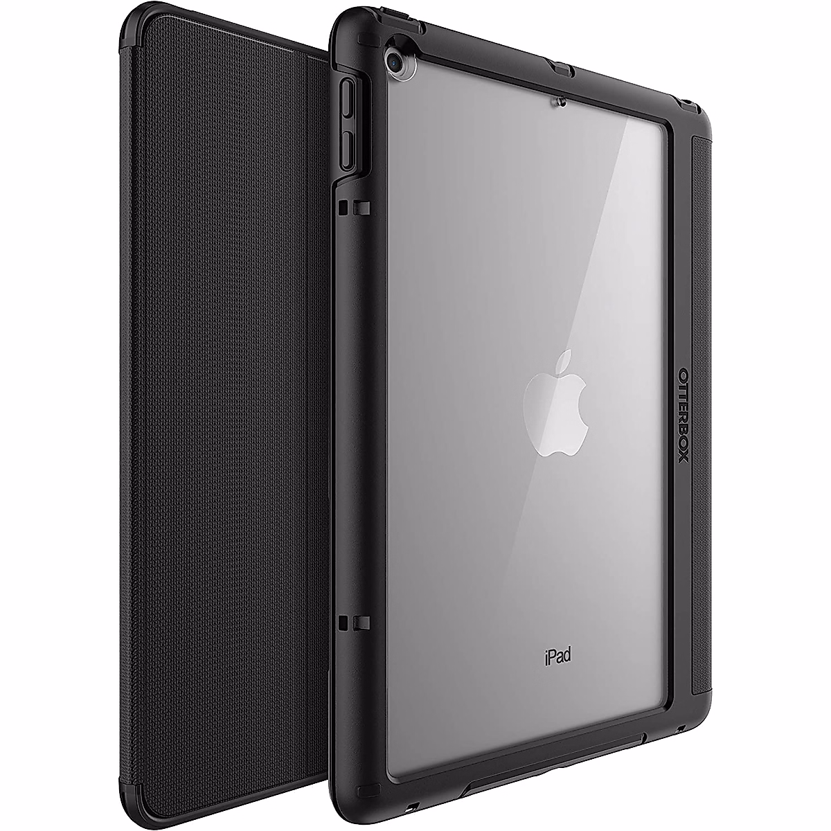 OtterBox Symmetry Series Folio Case for iPad (5th and 6th Generation) - Non-Retail Packaging - Starry Night (Clear/Black/Dark Grey Microsuede)