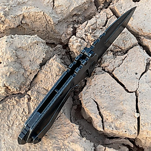 NEWOOTZ AUS-8 Blade Stone Wash Steel Handle Outdoor Camping Pocket Folding Knife EDC Portable Climbing Sharp