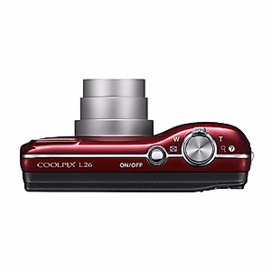Nikon COOLPIX L26 16.1 MP Digital Camera with 5x Zoom NIKKOR Glass Lens and 3-inch LCD (Red) (OLD MODEL)