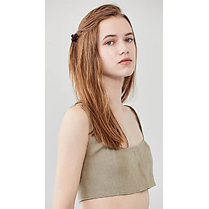 AOPRIE Mini Hair Clips 20 Count Small Size Sun Flower Claw Hair Accessories for Women and Girls in Black, Brown, Clear Plastic