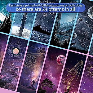 Anseal Cool Space Starry Night Bookmark, Bookmarks for Book Lovers, Bulk Bookmarks for Men, Unique Book Mark for Boys, Girls, Students, Classroom Gifts, School Prize, Reading Present