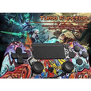 Gamrombo 【Upgraded 2 Pack Wireless Controller Replacement for PS4, Compatible with Playstation 4/Pro/Slim/PC Windows, Built-in 1000mAh Battery with Dual Vibration/6-Axis Motion Sensor/Audio Jack