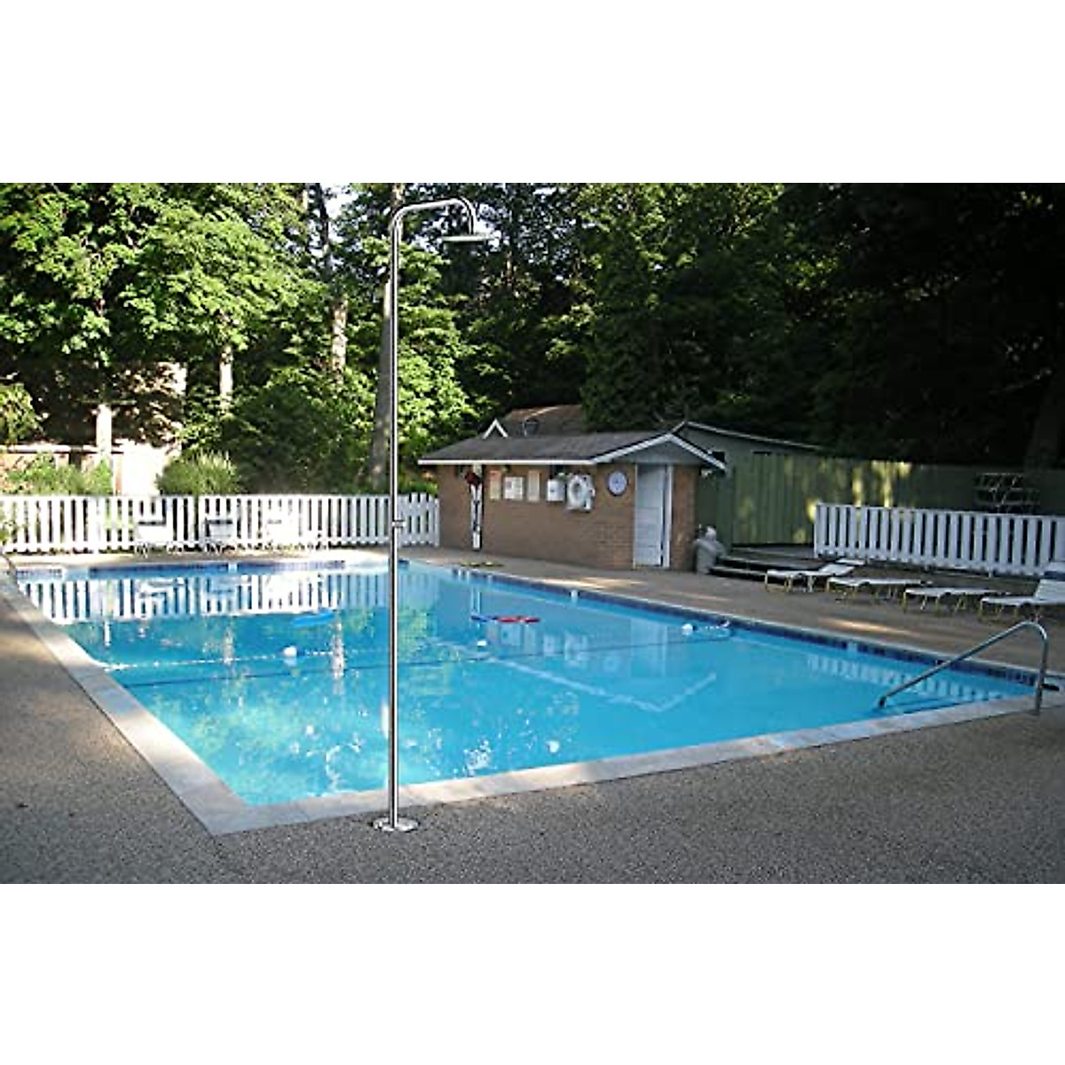 Wayime 87" Separable&Composable Free-Standing Brushed Stainless Steel 304 Rainfall Outdoor Shower