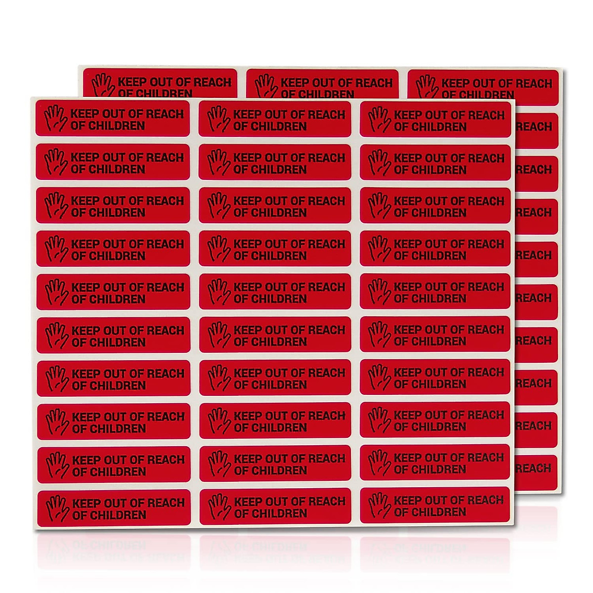 300 Labels - 1.7 x 0.4 inch - Keep Out Reach Keep of Children Labels for Keep Away from Children Stickers for Choking Hazard Warning, Small Parts, Pharmacies