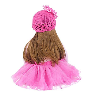 Zero Pam Pinky 24 inch 61cm Lovely Reborn Baby Girl Dolls Toddler Realistic Looking Life Like Baby Doll Vinyl Silicone Long Hair Babies Toy