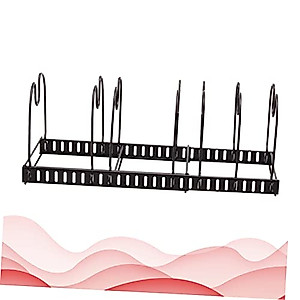 GANAZONO 1pc Desk Top Organizer Dish Storage Rack Cutting Board Holder Stand Expandable Pot Organizer Metal Dish Drying Stand Pan Lid Organizer Expandable Pan Organizer Pot Storage Flat
