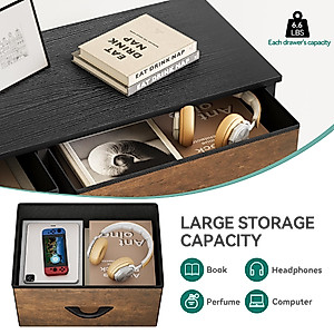 YITAHOME Fabric Dresser for Bedroom, Tall Storage Dresser with 8 Drawers, Rustic Dresser & Chest of Drawers, Storage Drawer Organizer for Closet, Bedroom, Living Room