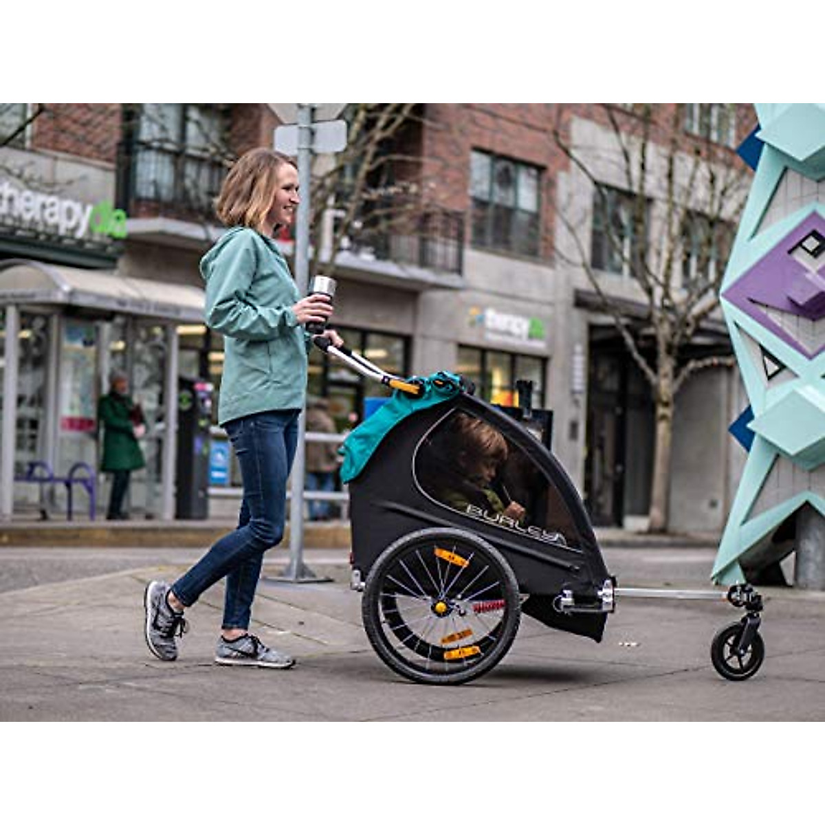 Burley Encore X, 2 Seat Kids Bike Trailer & Stroller