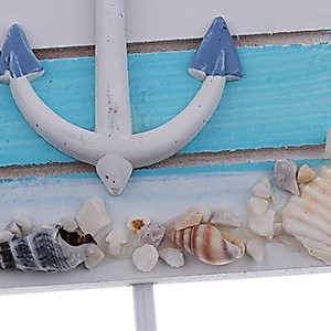 Jili Online Beach Themed Wall Hooks Towel Hat Coat Hangers Rustic Wall Nautical Decorative Hangers - Anchor, 16.5 x 11cm