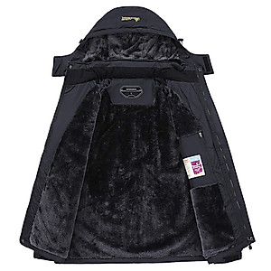 MOERDENG Women's Waterproof Ski Jacket Warm Winter Snow Coat Mountain Windbreaker Hooded Raincoat Jacket