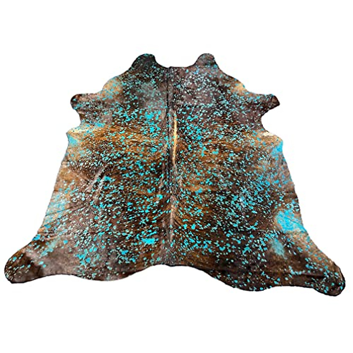 Deluxe Cowhides - Cowhide Area Rug - Turquoise Cowhide Approx 8X7 feet or 244X213cm