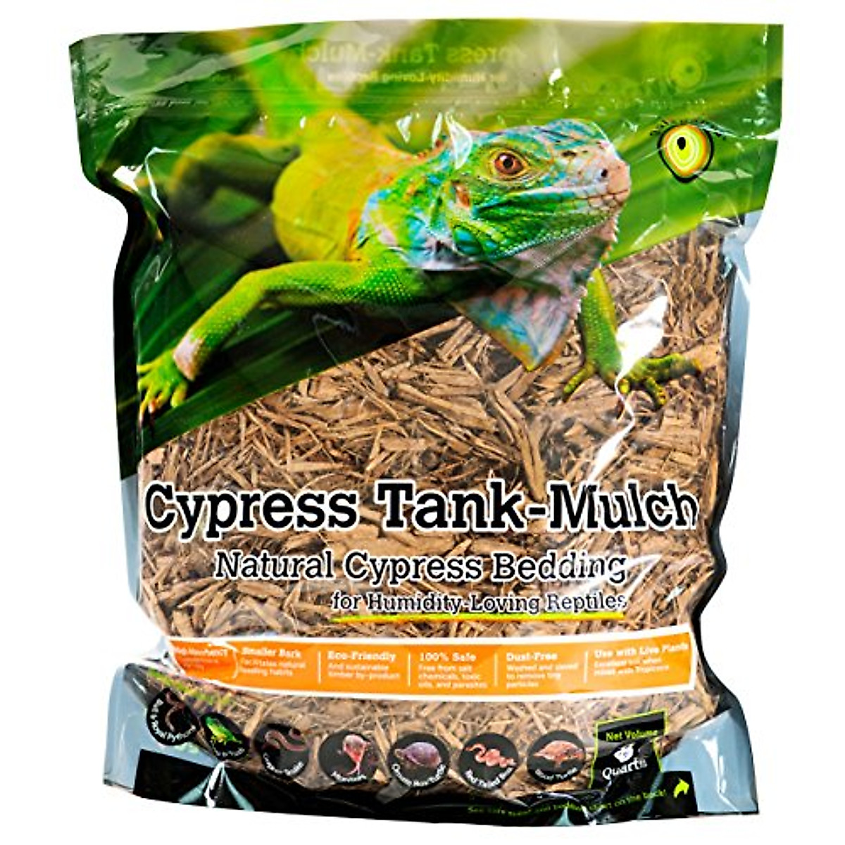 Galápagos (05054) Cypress Tank Mulch Forest Floor Bedding, 8-Quart, Natural