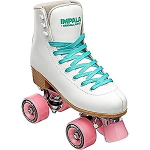 Impala Rollerskates Girl's Impala Quad Skate (Big Kid/Adult) White 10 (US Men's 8, Women's 10) M