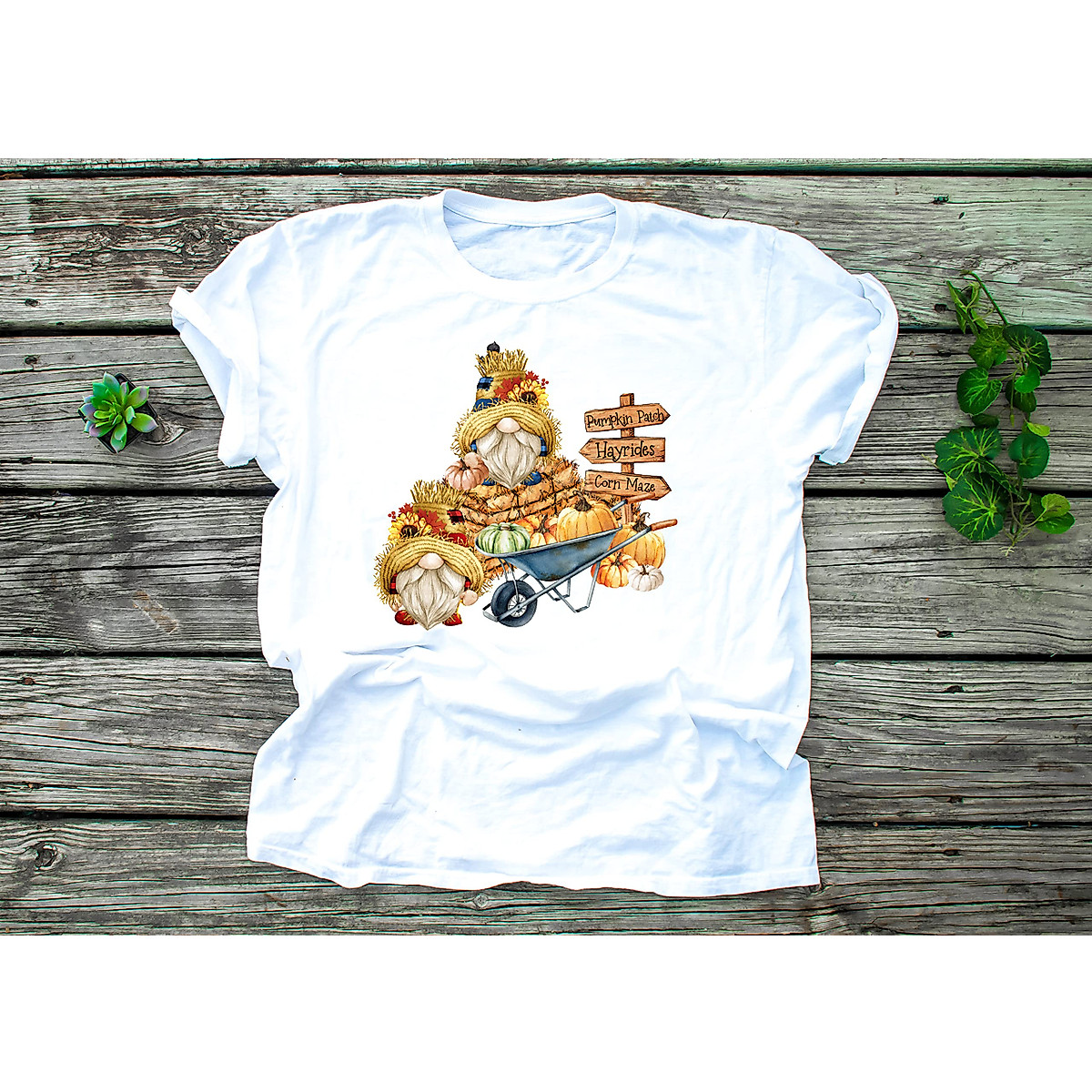 Fall Scarecrow Gnomes Sublimation Transfer, Ready to Press, Autumn, Sunflowers, Pumpkins, Gnome Sublimation Transfer, Harvest, Ready to Use (Mug x4)