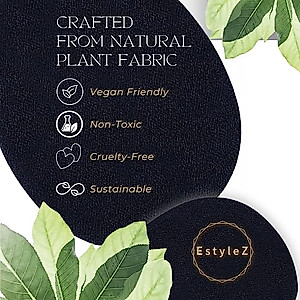 ESTYLEZ Exfoliating Gloves, 2 pcs- Body Exfoliator Mitt (Black) for Dead Skin Remover, Deep Cleaning Shower Gloves - Effective for Spray Tan Removal or Keratosis Pilaris for Men and Women