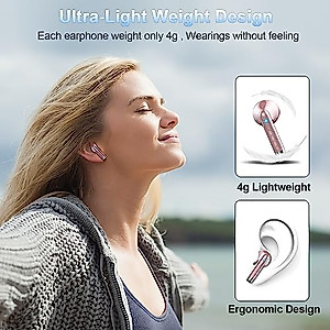 Wireless Earbud Bluetooth 5.3 Headphones with Clear Sound, 40H Playtime, Sport Earbud Touch Control with LED Digital Display, IP7 Waterproof Bluetooth Earphones Built-in Mic for Android iOS Workout
