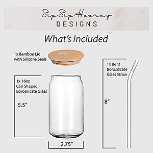 Personalized Teacher Tumbler Iced Coffee Glass Cup - Perfect End of School Year Student Appreciation Thank You Gift with Bamboo Lid and Straw for Teachers, Bulk Discounts Available - Libbey