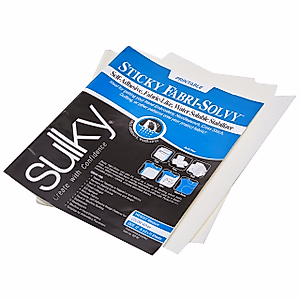 Sulky 8.5x11 stabilizer, 8.5" x 11" 12-Pack, White
