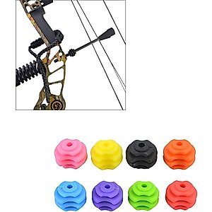 SHARROW Archery Bow String Stabilizer Stop Decelerator Compound Bow String Decelerator Rubber Bow String Suppressor Bow Accessories (Green)