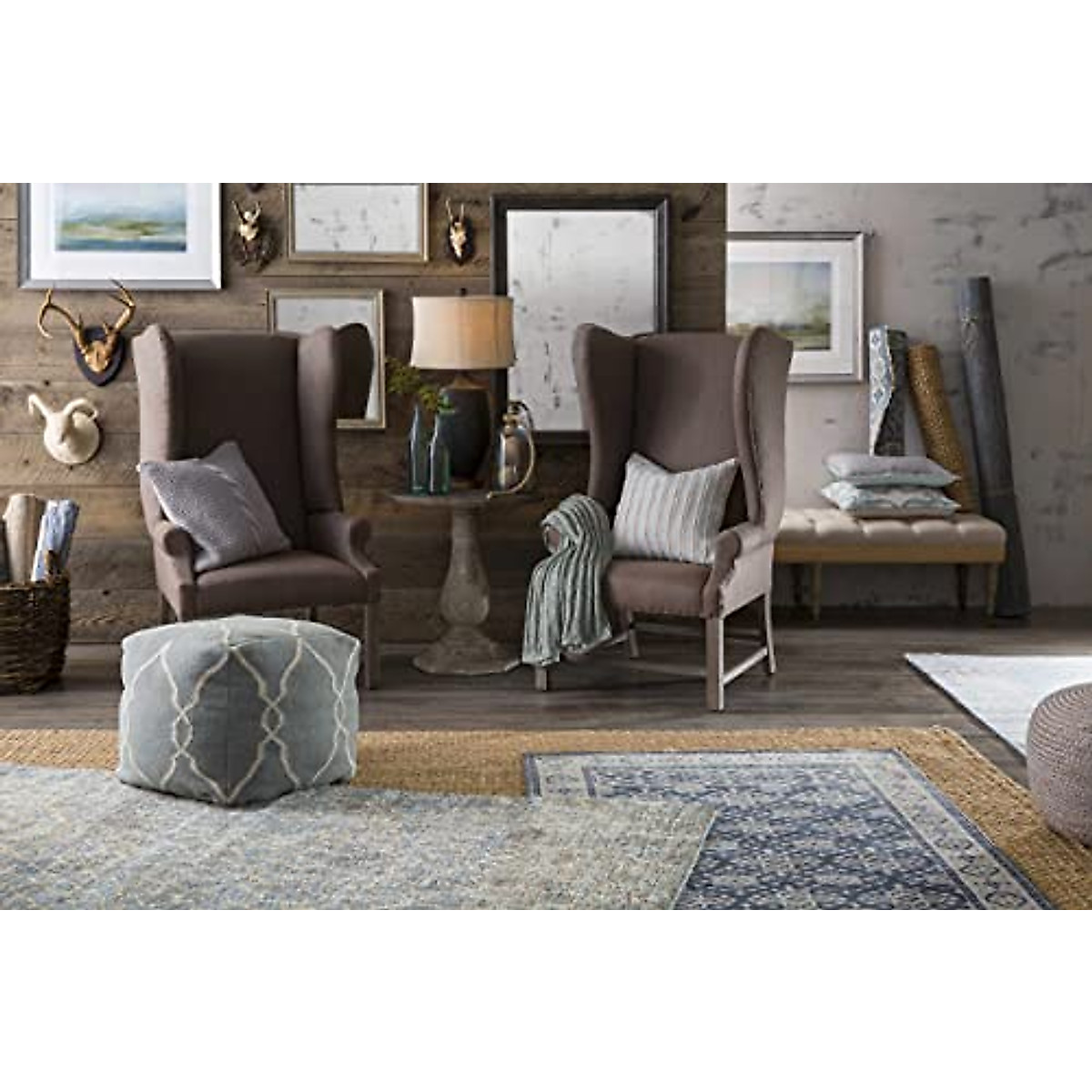 Hauteloom Herndon Sea Grass Jute Rug - Natural Fiber Sisal Area Rug - Natural Farmhouse Look Carpet - Rattan Wicker Look Carpet - Brown - 6' x 9'