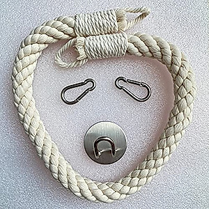 Nautical Rope Toilet Paper Holder Stand Antique Industrial Self Adhesive Hooks Stainless Steel Towel Ring Holder Rack Hanging Interior Decoration for Bathroom Kitchen Home Decor (White)