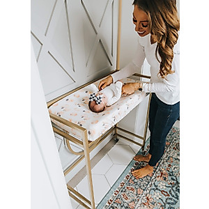 Copper Pearl Premium Knit Changing Pad Cover Soft, Stylish, and Universal Fit for All Standard Diaper Changing Pads, Trendy Design Changing Pad Covers, Caroline