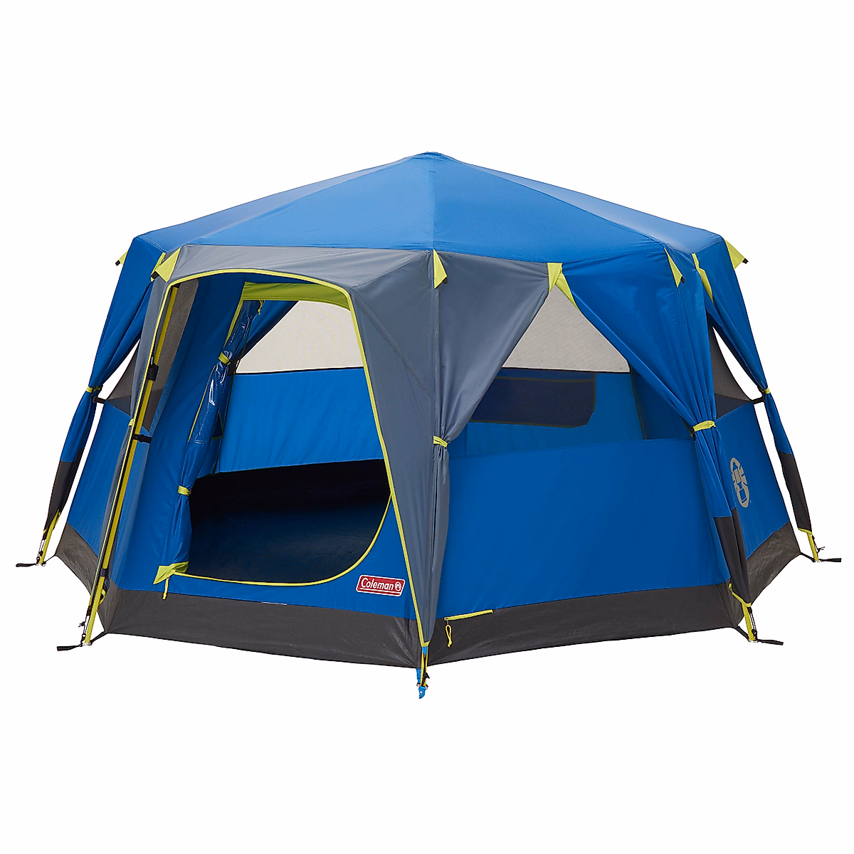 Coleman Tent Octago, 3 Man Tent Ideal for Camping in The Garden, Dome Tent, Waterproof 3 Person Camping Tent with Sewn-in Groundsheet