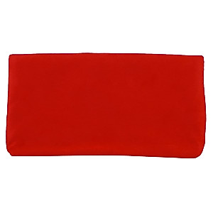 JNB Women's Microsuede Foldover Mini Pouch (Red)