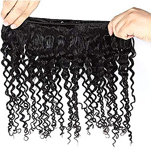 Hair Extensions, Wigs & Accessories Peruvian Kinky Curly Hair 3 Bundles with 13 * 4 Closure Human Hair Bundles Human Hair Weave Hair Extension for Women