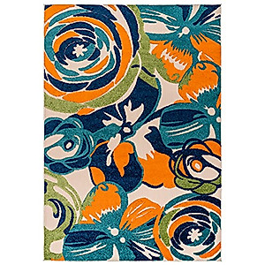 Rugshop Ravenna Modern Large Floral Flowers Indoor/Outdoor Area Rug 7'10" x 10' Multi