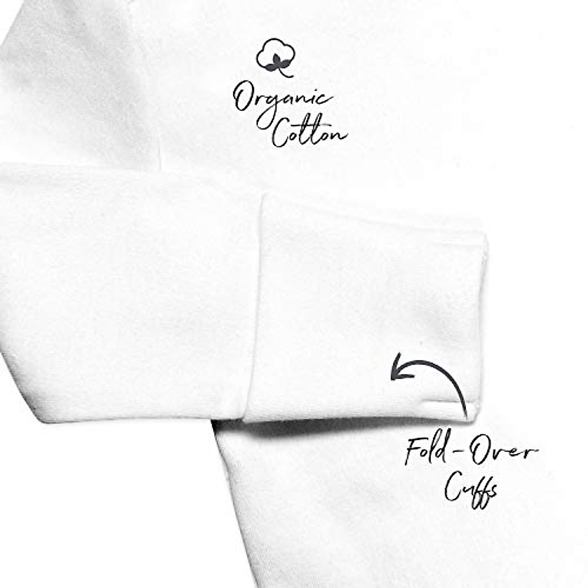 HonestBaby unisex baby 3-pack Organic Cotton Long Sleeve Side-snap Kimono Bodysuits and Toddler T Shirt Set, Bright White, 0-3 Months US