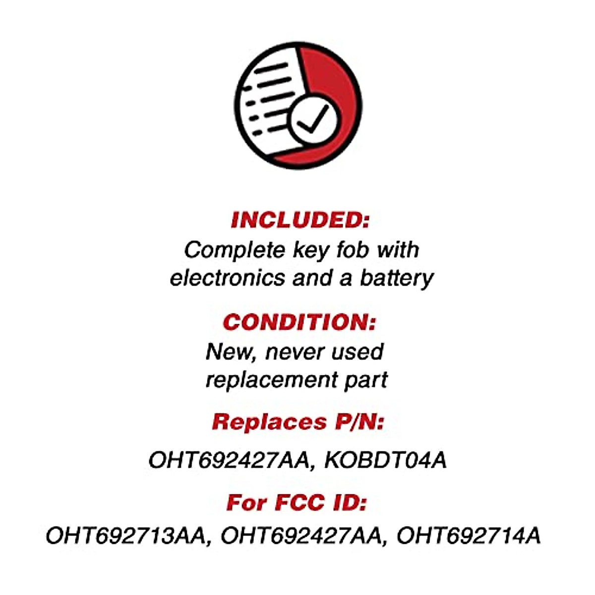 KeylessOption Keyless Remote Start Fob Uncut Car Ignition Key for Dodge Dakota, Ram, Durango, KOBDT04A, OHT692714AA