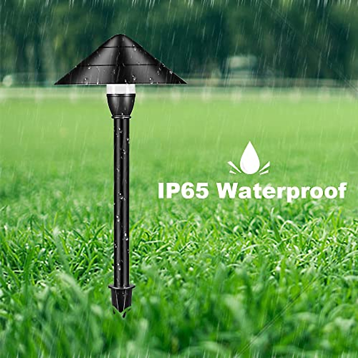 Gardenients Low Voltage Landscape Lights Landscape Lighting Garden Pathway Lights Yard Lights Driveway Lights, Aluminum Construction Outdoor Waterproof 12V 3W 3000K Warm-White Light（4-Pack）