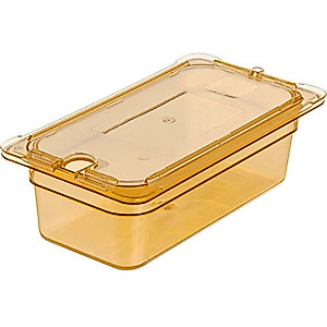 Carlisle FoodService Products 3086113 StorPlus High Heat Food Pan, 4" Deep, Third Size, Amber